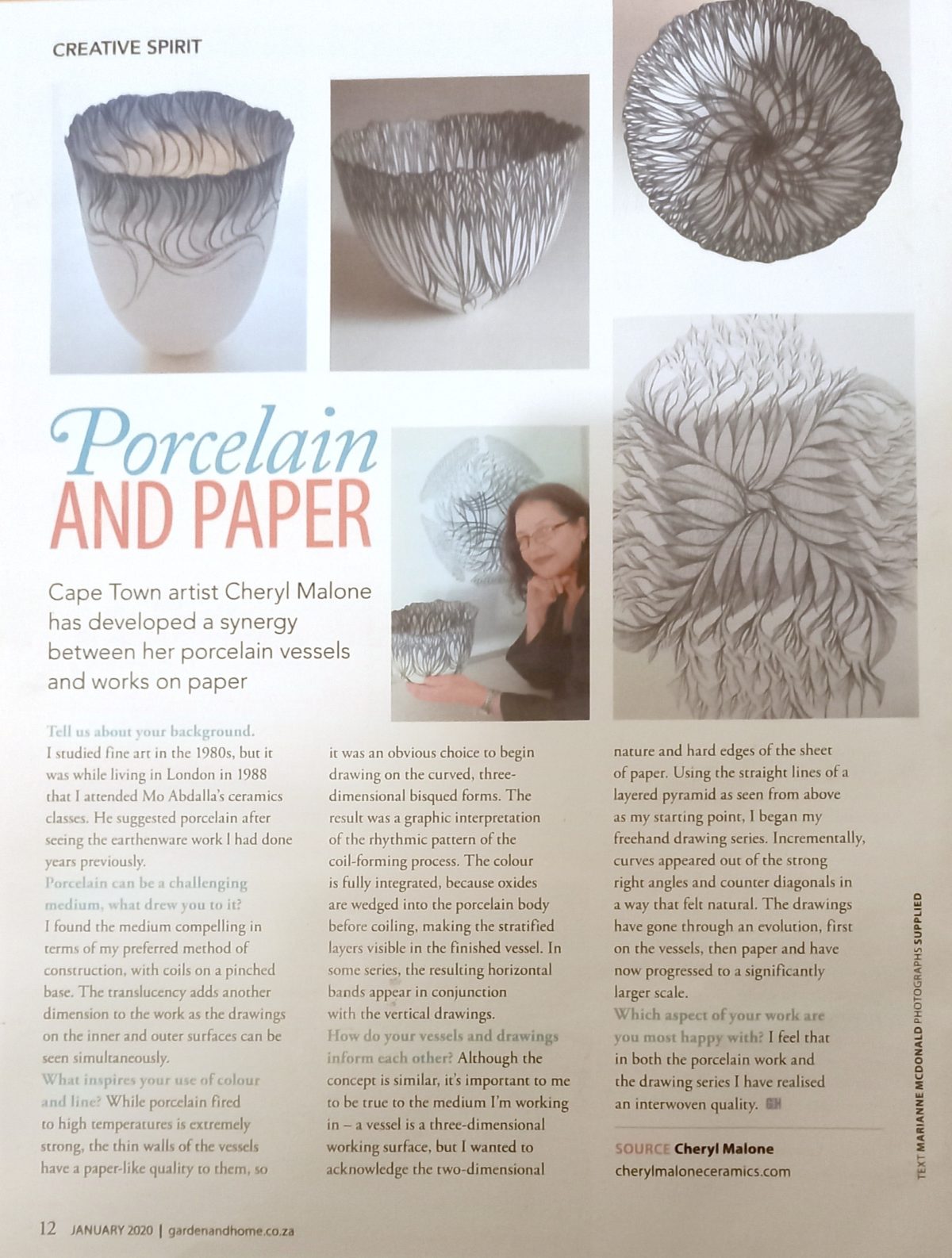 Cheryl Malone ceramic artist